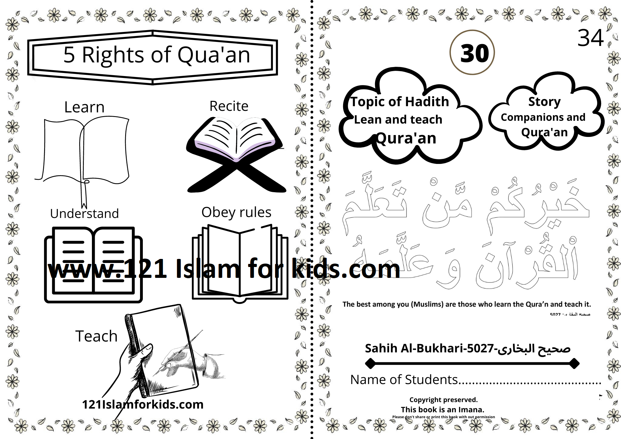 Hadith On Learning And Teaching The Quran With Story